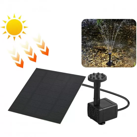 INF Solar Springbrunnen mit 4 Sprinklerköpfen
